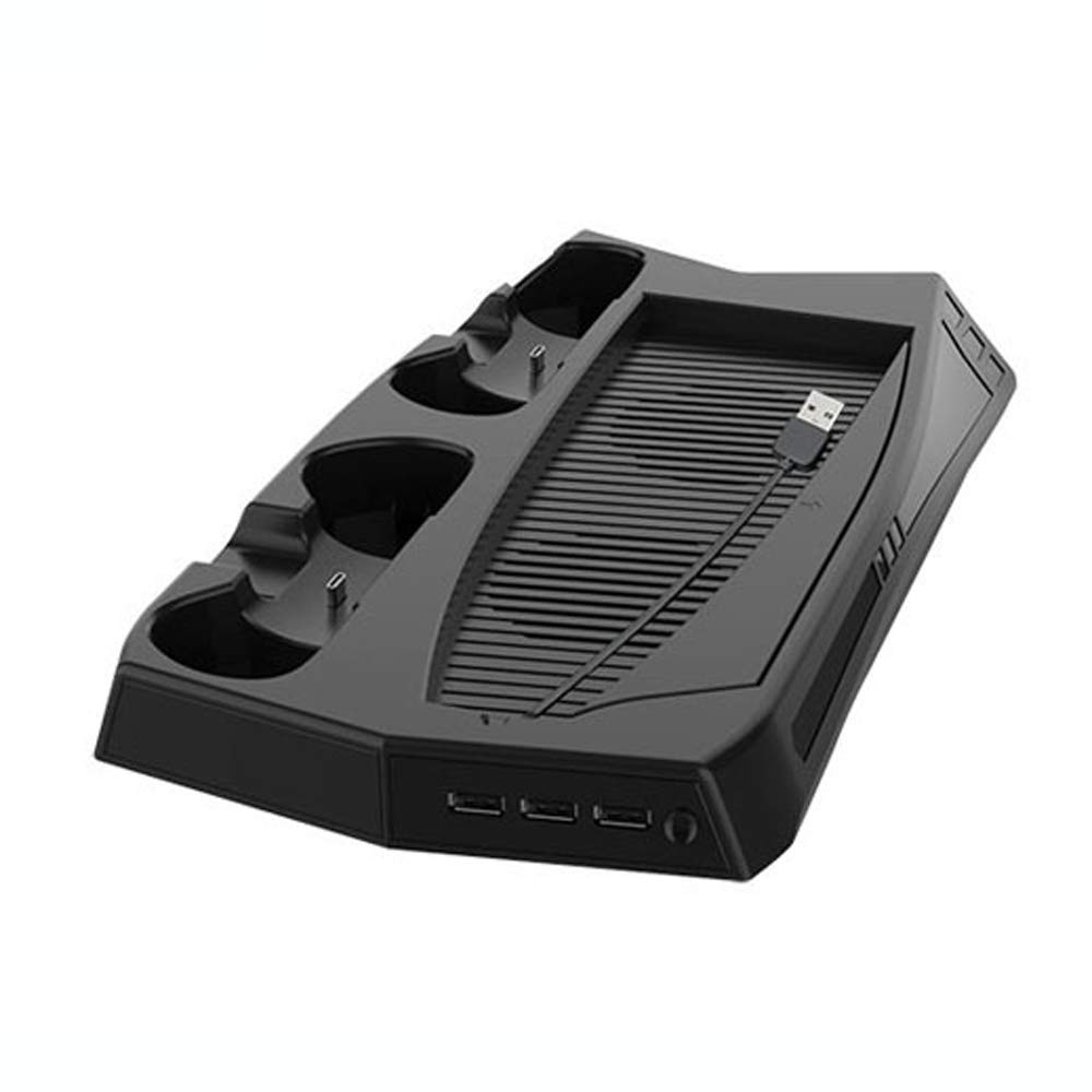 Vertical Stand for Playstation 5 with 2 Cooling Fan, 2 Charging Station for PS5 Digital Edition/CD-ROM Edition Console with Controller Charger 3 USB Ports for Sony PS5 and DualSense