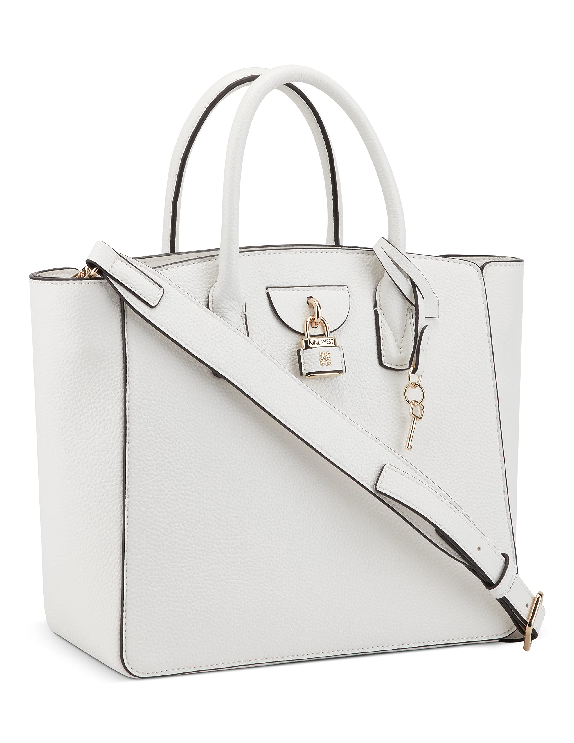 Nine West Shirin Elite Satchel, Optic White