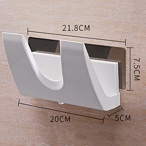 SEYFI Kitchen Shelves,Wall Mounted Pot Lid Organizer, Plastic Pot Lid Holder, Spoon Rest Rack, Cutting Boards Storage Stand, U-Shaped Slot Keeps Countertops Clean