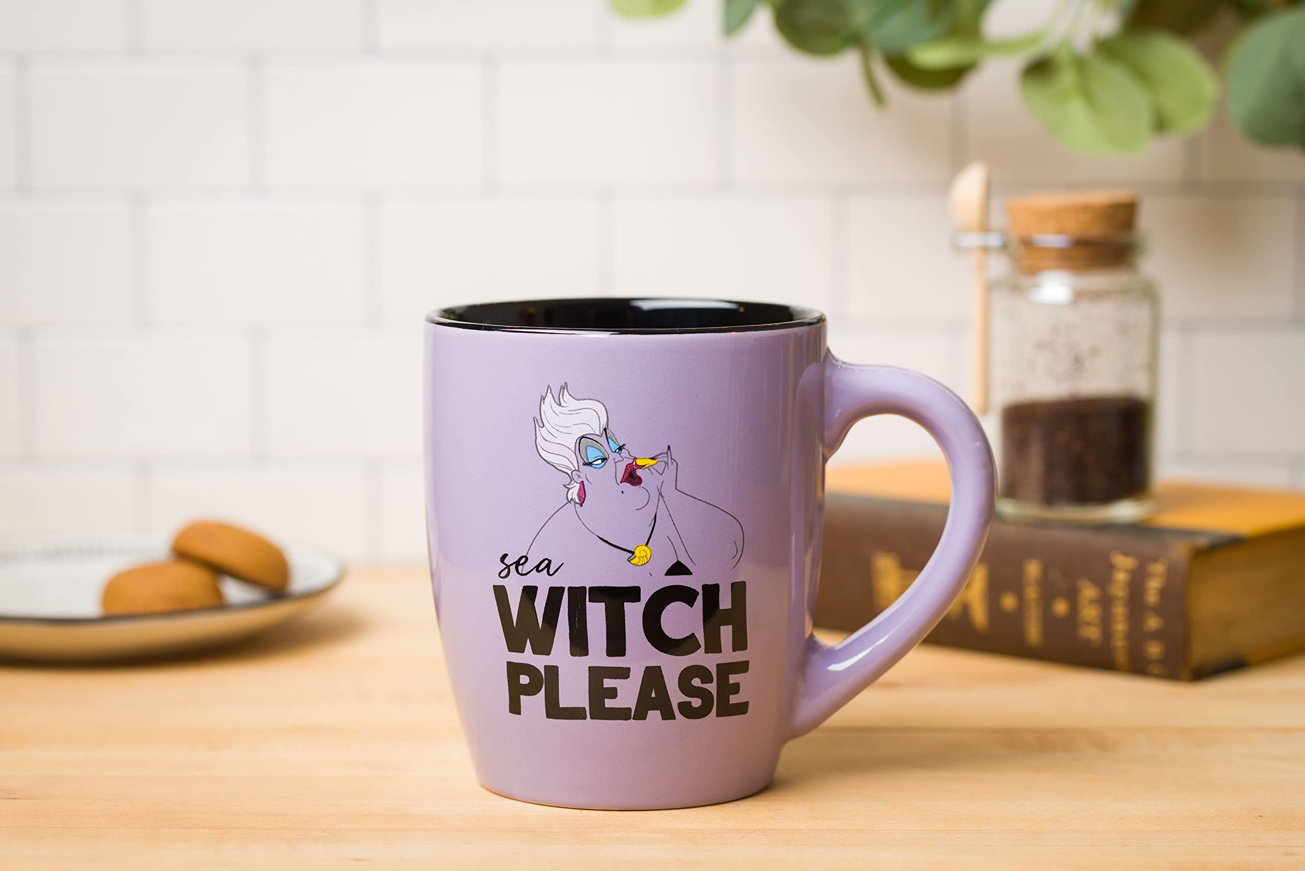 Silver Buffalo Disney Villains Ursula Sea Witch Please Jumbo Curved Ceramic Mug, 25 Ounces