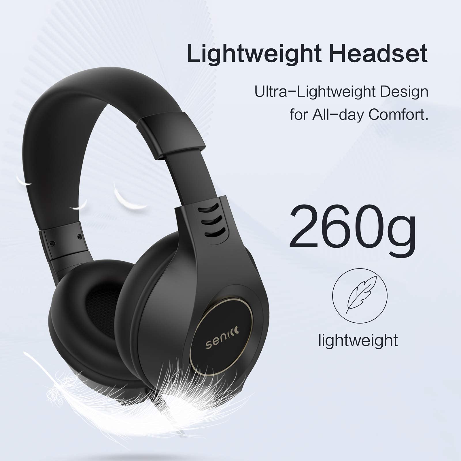 SOMIC 3.5mm Stereo Headset, Computer Headset Over-Ear Headphones with Boom Microphone for Desktop, Wired Headphones with Volume Control for Work/Skype/Conference, 2 Pack (Separate Audio& Mic Ports)