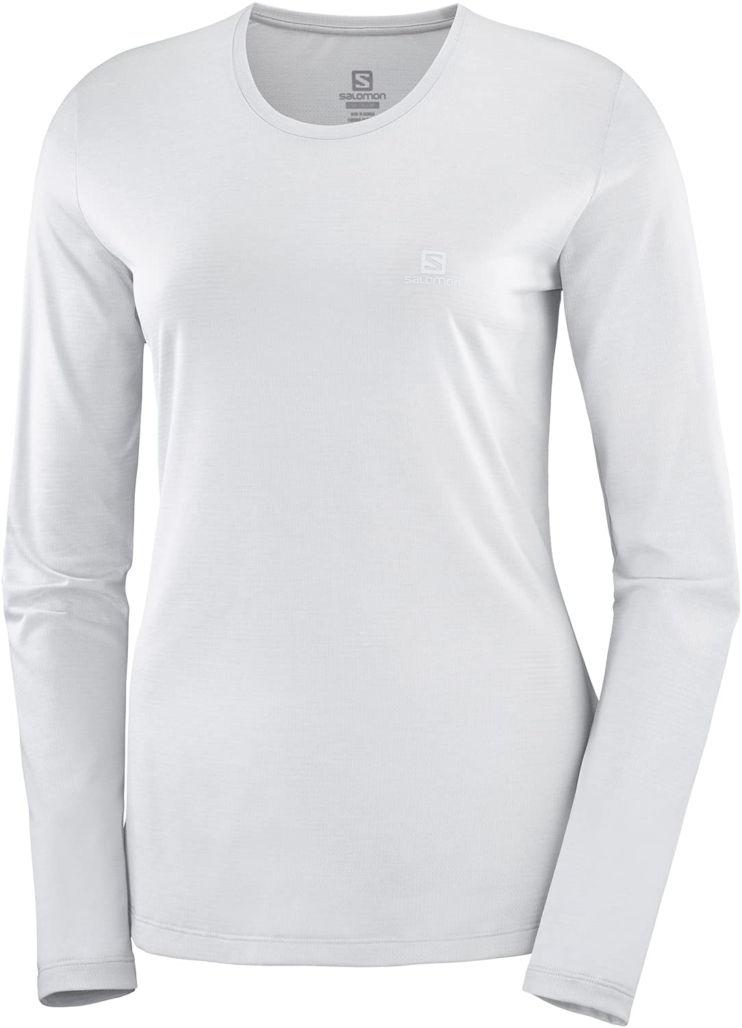 Salomon Women's Standard Agile LS TEE W, White, XL