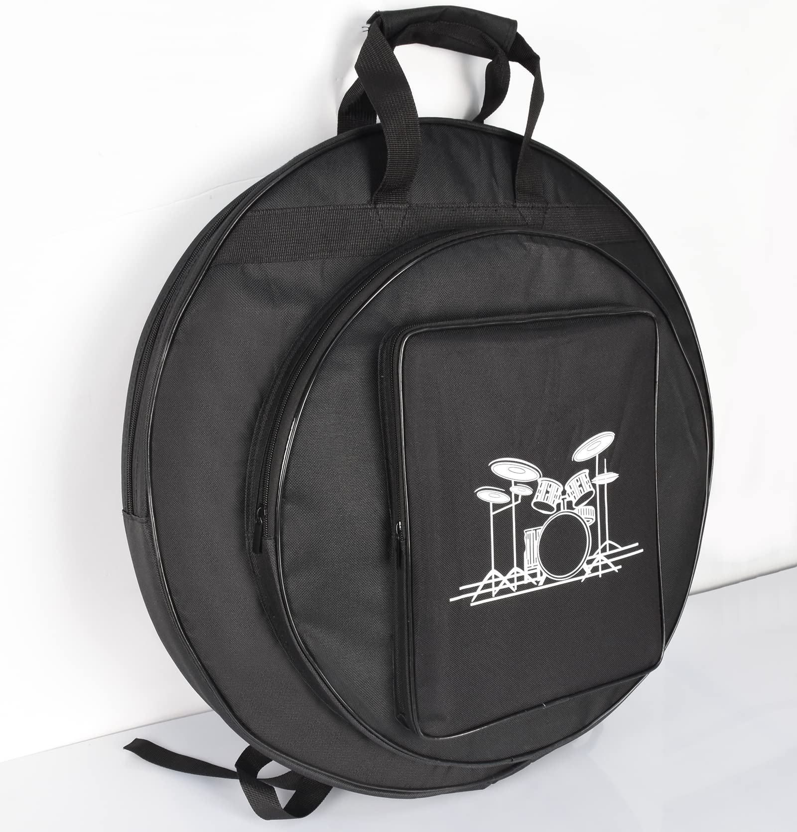 Tosnail 22" Cymbal Gig Bag with Carry Handle, Durable Shoulder Straps and Double Pockets, Great for Dust-Proof Storage