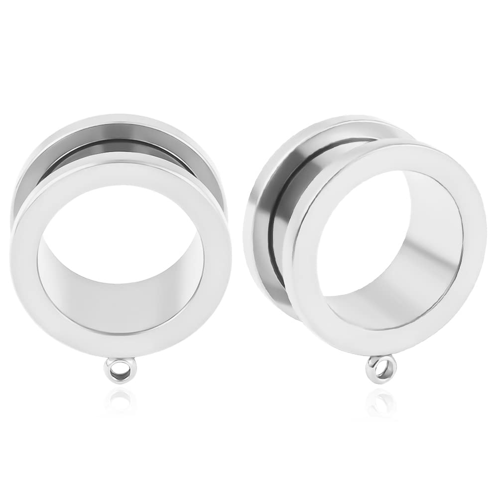 Vankula DIY Ear Tunnels Hanger Pendant Stainless Steel Plugs Gauges Stretcher 2g 0g Body Piercing Jewelry