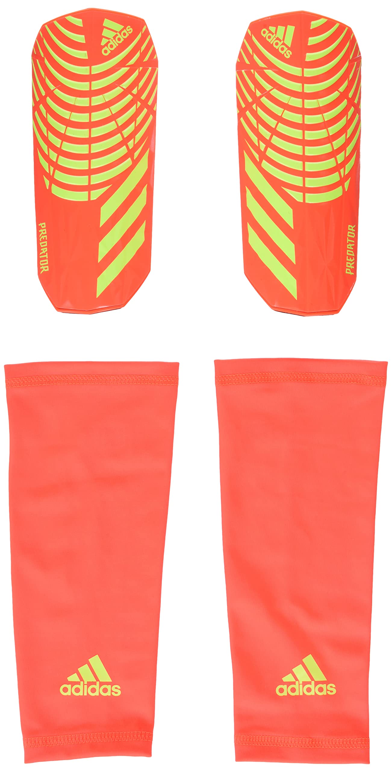 Unisex-Adult League Predator Shin Guard Solar Red/Team Solar Green/Team Solar Green Small