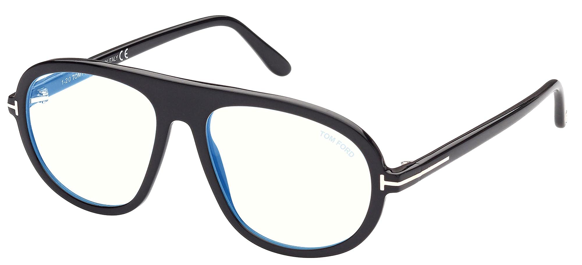Tom Ford FT 5755-B BLUE BLOCK Shiny Black/Blue Filter 55/16/145 unisex Eyewear Frame