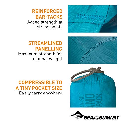 Sea to Summit Ultra-Sil Nano Ultralight Day Pack, 18-Liter, Pacific Blue