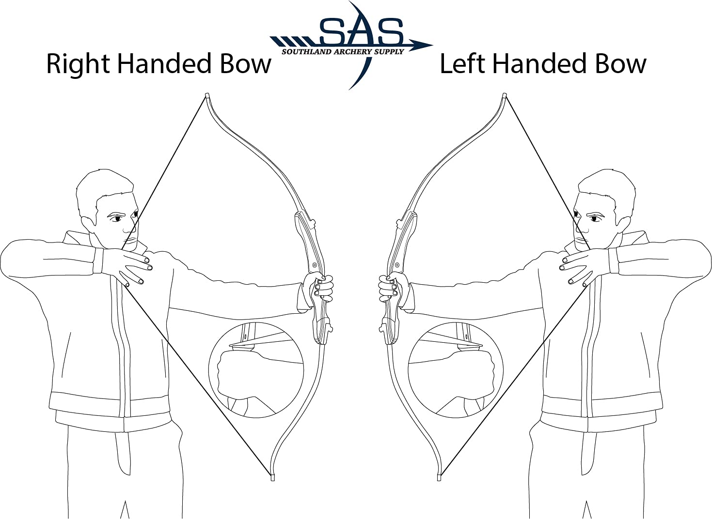 SAS Pioneer 68" Longbow Traditional Wood Long Bow Archery Target Hunting (Left Hand 55 pounds)