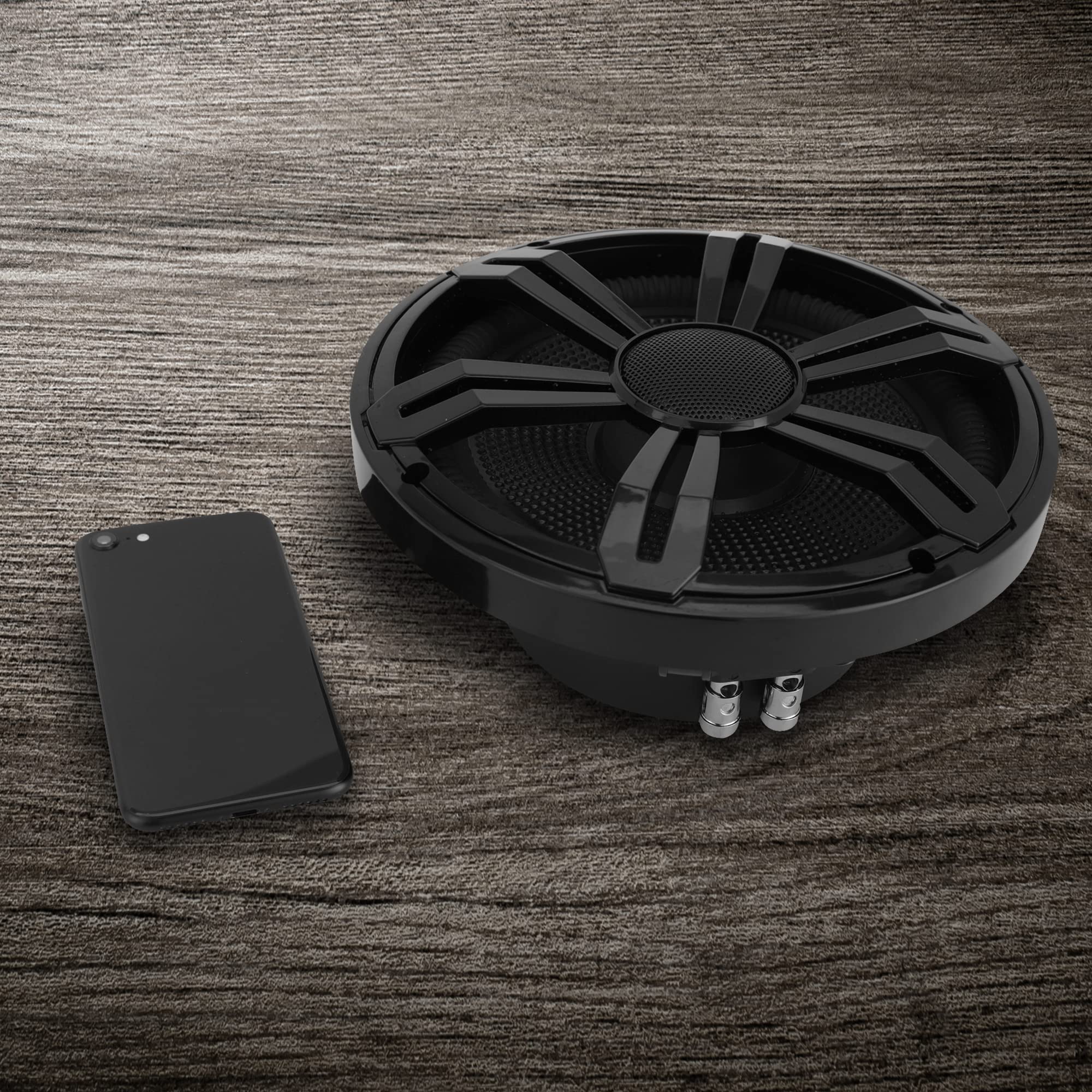 PyleUsa 8β Slim Marine Subwoofer-300W 4 Ohm Waterproof Car Component Speaker System, Low Profile PP Cone w/Rubber Edge, 30 Oz Magnet 1.5" Voice Coil, for Custom Audio Boat Truck Mobile Vehicle (Black)