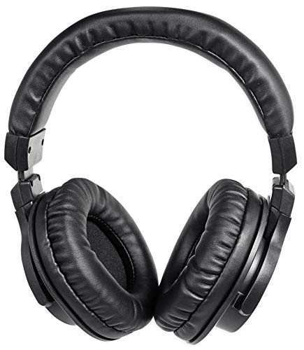 Rockville PRO-M50 Studio Headphones w/ Detachable Coil Cable, Case+Extra Ear Pad, Silver, mediam