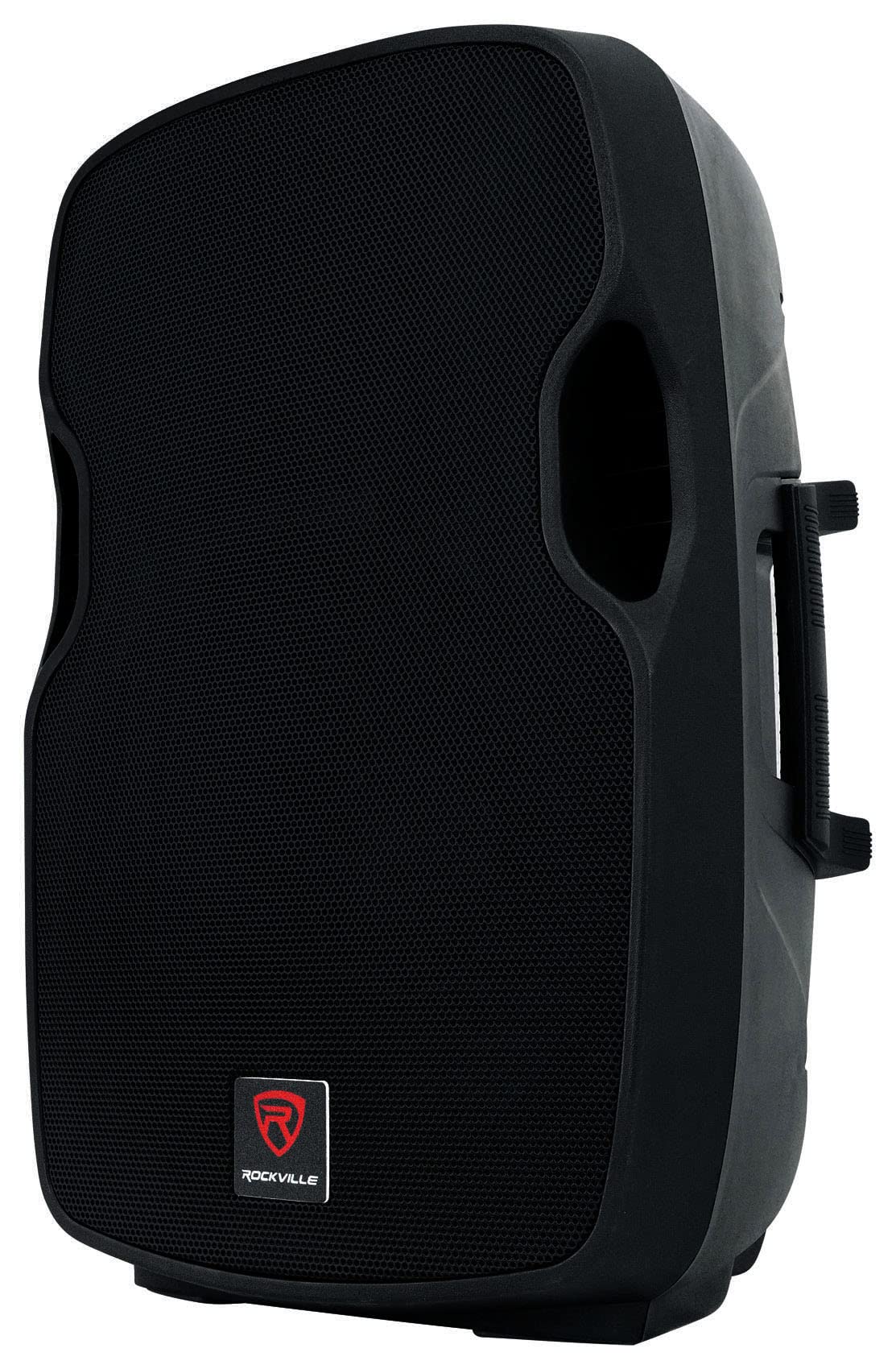 Rockville Professional Powered Active 800w DJ PA Speaker w Bluetooth, 15 inch (BPA15), Black