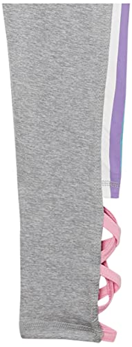 Reebok Girls' 2-Pack Basic Active Performance Leggings/Yoga Pants-Full Length, Silver, 4