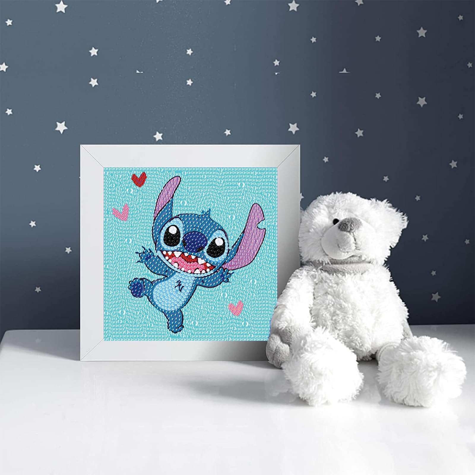 pvoodire 4 Pack Diamond Art Kits for Kids-Diamond Art Kits for Kids,Diamond Art for Kids,Childern Beginners 6x6inch