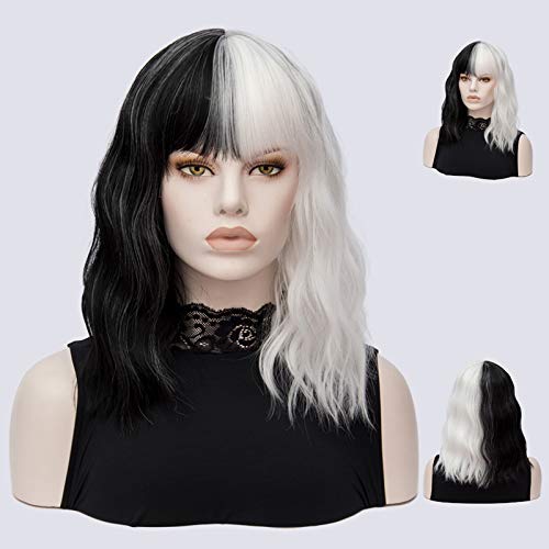 QACCF Long Grey Wig Women Long Wavy Fluffy Curly Heat Resistant Full Bang Girls Long Grey Wig (Grey)