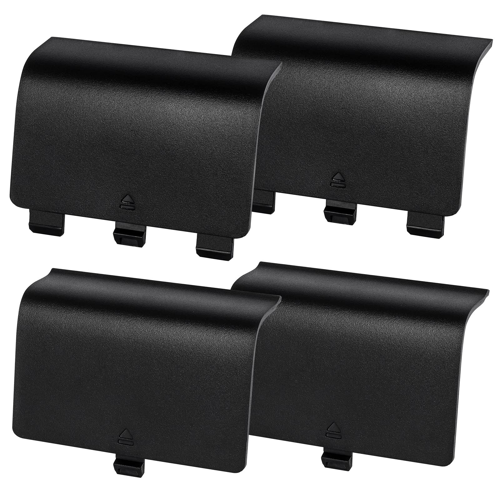 Xbox One Controller Battery Cover,Replacement Battery Doors Shell Repair Part Compatible with Xbox Series X|S/Xbox One/X/S/Elite Wireless Controller, Upgraded - 4 Pack | Black