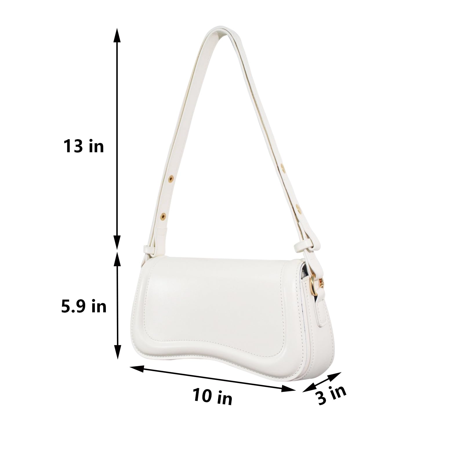 Zengmei Shoulder bag, Designer Bag, Saddle Purse for Women Female Girl 14-Black Envelope Bag