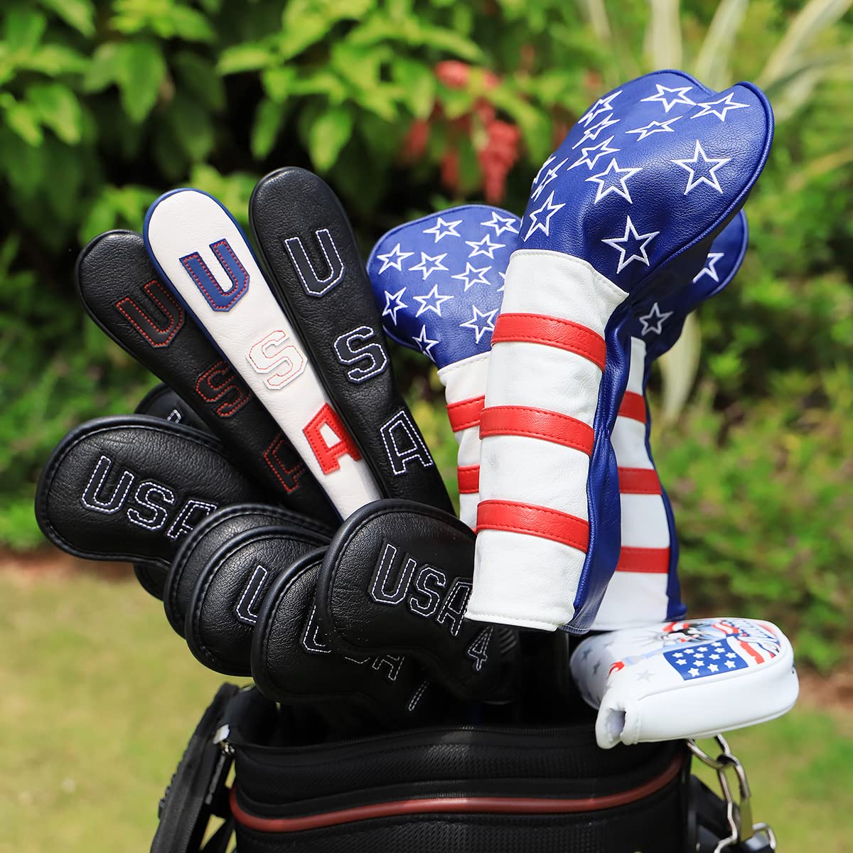 USA Golf Head Cover Set