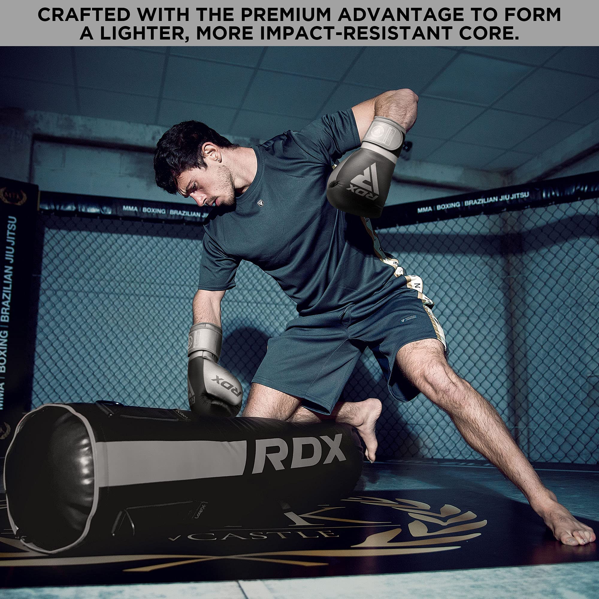 RDX Professional Boxing Sparring Gloves, Mark PRO Competition, Super Skin Maya Hide Leather, Multi-Layered, Padded Wrist Support, EZ Strap for Firm Secure Fit, Kickboxing Training