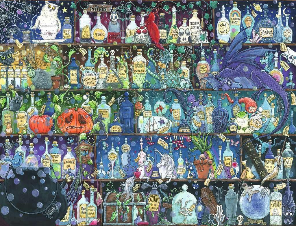 Ravensburger 16010 Poisons and Potions 2000 Piece Piece Jigsaw Puzzle for Adults β Every Piece is Unique, Softclick Technology Means Pieces Fit Together Perfectly
