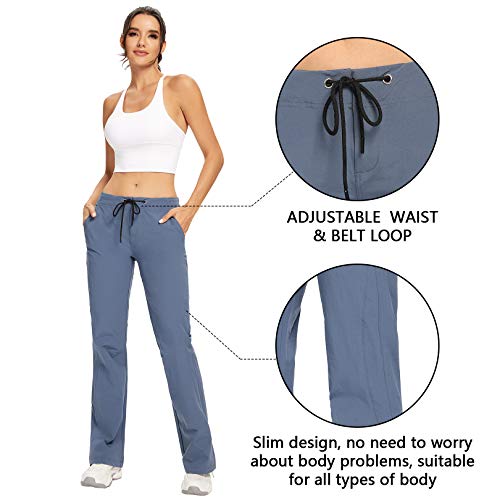 Toomett Women's Golf Pants Athletic Tights Boot Cut Casual Work Pant,2064,Blue,US 2