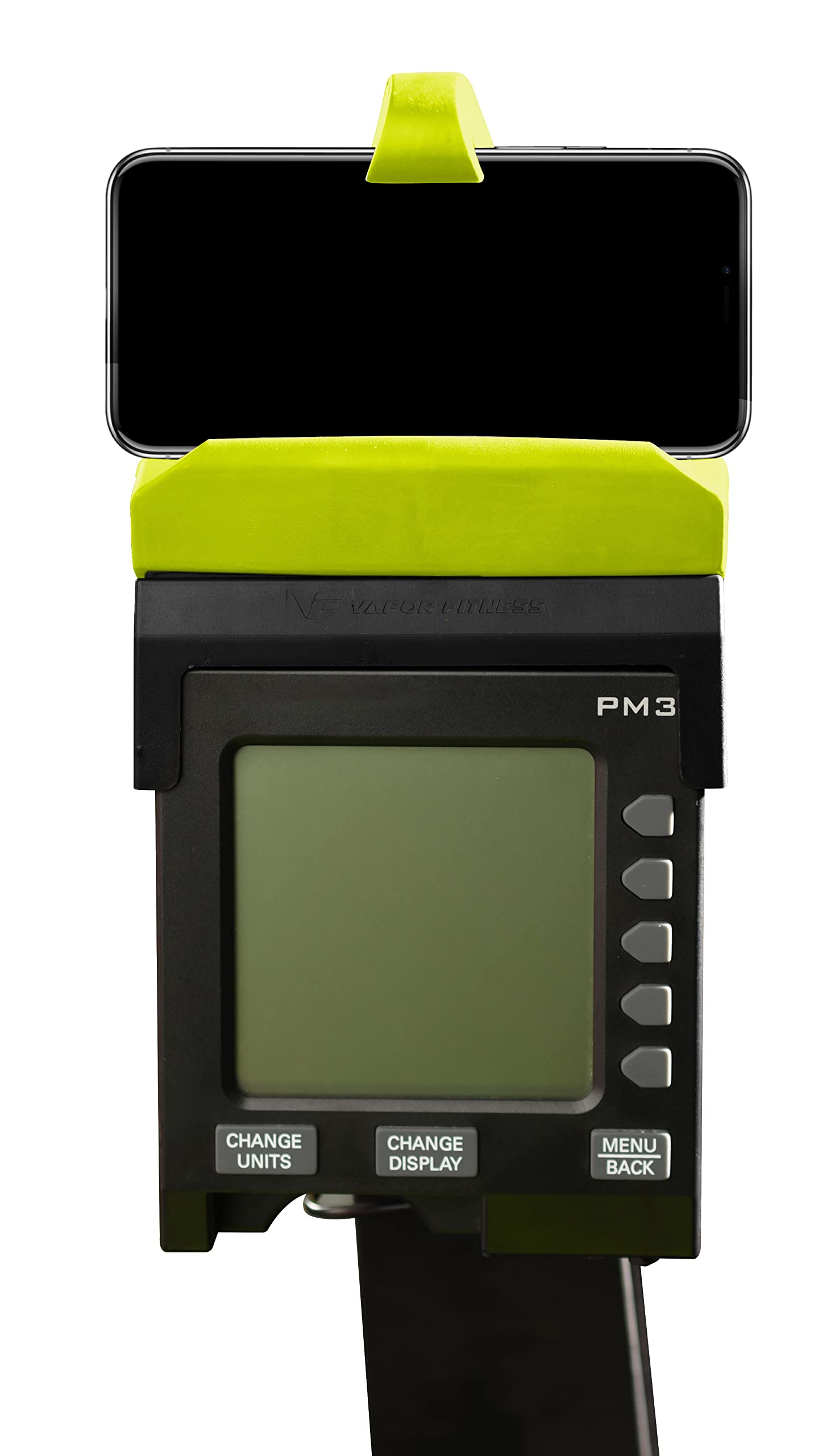 Smartphone Cradle Designed for Concept 2 Rowing Machine PM3 Monitor, PM4 Monitor, Silicone Phone Holder with Adapter Compatible with Concept2 Pm3 and Pm4 Monitors… (Yellow)