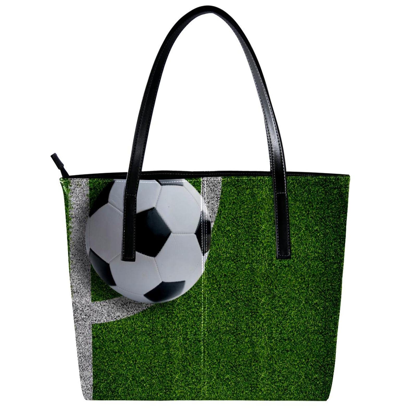 Women's Large Size Canvas Shoulder Bag Hobo Crossbody Handbag Casual Tote, Football Field