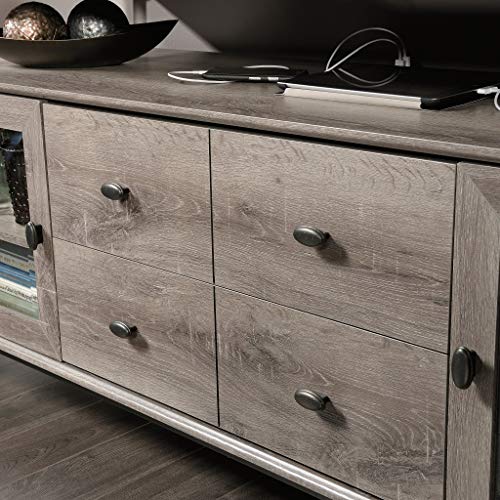 Sauder Canal Street Entertainment Credenza, For TV's up to 60", Northern Oak Finish