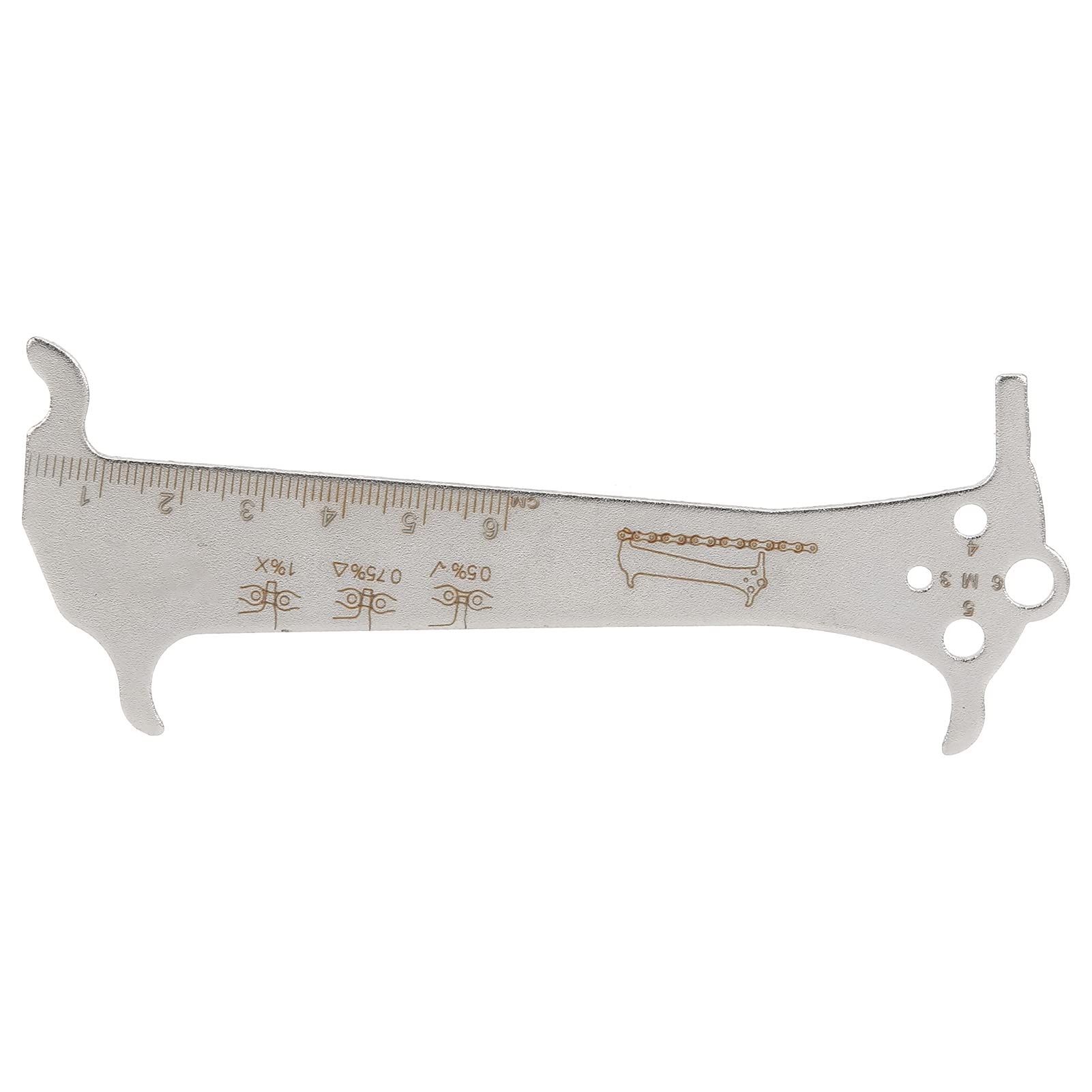 Vakitar 3 in 1 Mountain Bike Chain Measuring Ruler Road Bike Chain Wear Measuring Tool