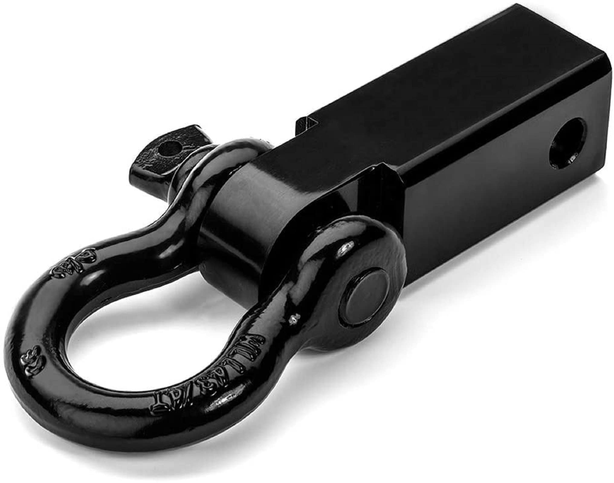 Shackle Hitch Never Rust Receiver, Best Towing Accessories Replacement for Jeeps & Trucks, 42,108 lbs Max Capacity, 2β Receivers, Shackle Bracket Heavy Duty and Solid with 3/4'' D Ring Shackle!