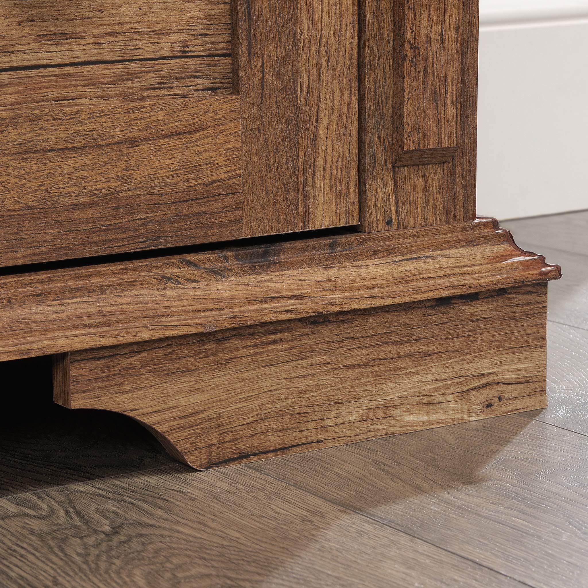 Sauder New Grange Dresser, L: 55.75" x W: 17.09" x H: 35.75", Vintage Oak Finish