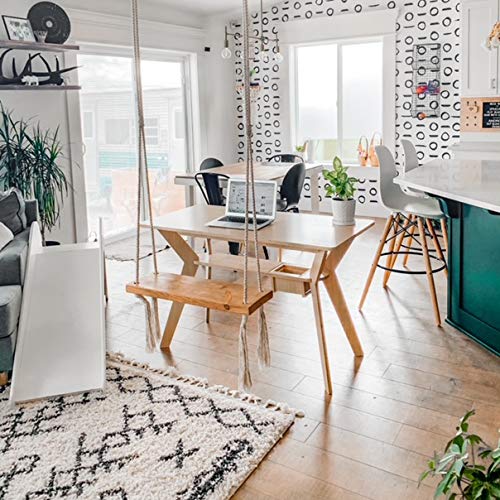 Small Desk for Home Office, Study, Bedroom or Compact Space. Desks Size: 47"x23.6"x29.5". Perfect Writing Table or Computer Desk with inbuilt Storage Box. Little Tables for Small Spaces.