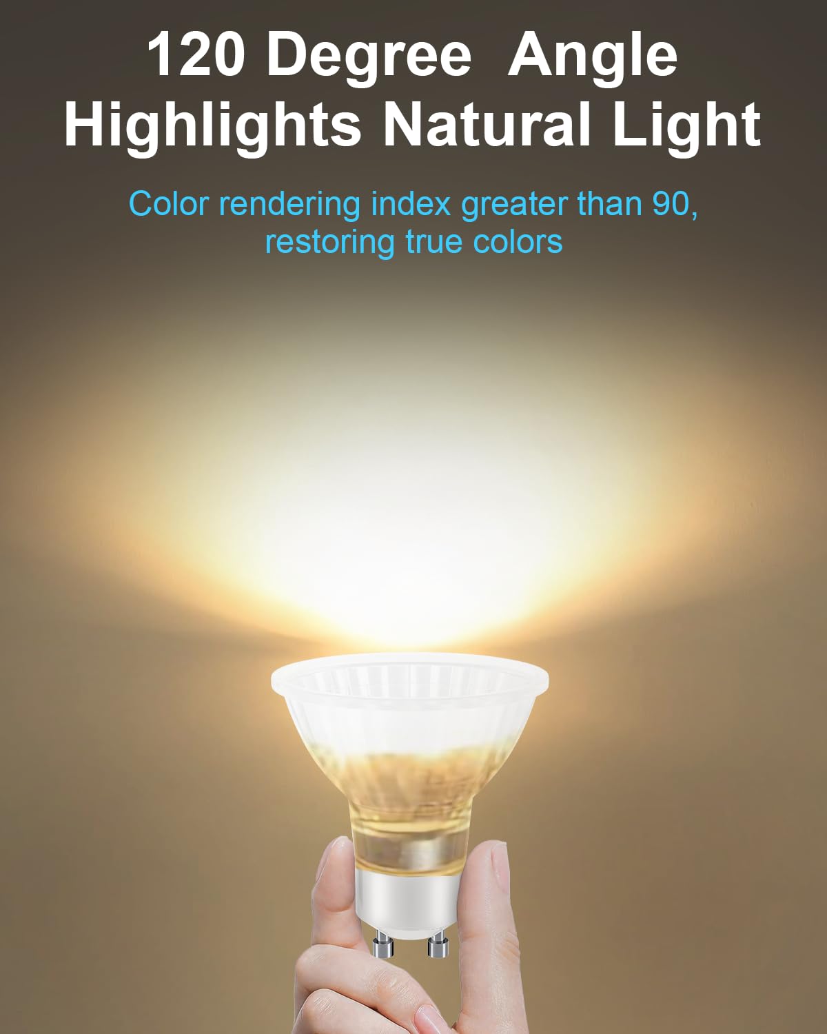 SerBion GU10 Halogen Light Bulbs, GU10+C Candle Warmer Lamp with Dimmable, MR16 120V 25W with GU10 Base for Track Light Bulbs and Range Hood Light Bulbs, Warm White, 3000+Hours Long-Lastin Pack of 6