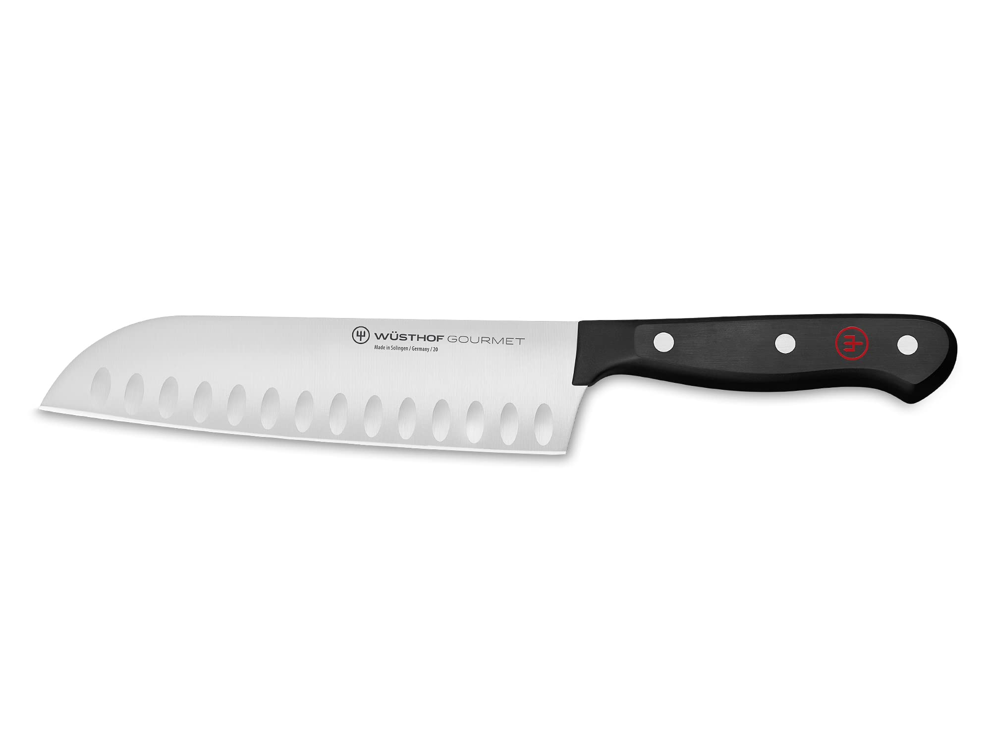 WÜSTHOF Gourmet 2-Piece Chef's Knife Set & Gourmet 7" Hollow Edge Santoku Knife
