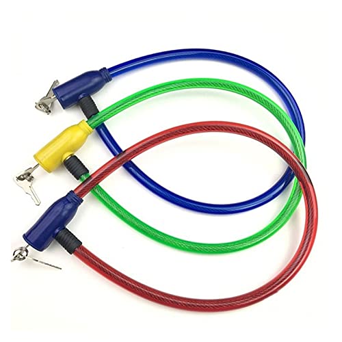 XFTD Bicycle Lock 1pcs Steel Wire Metal Bicycle Safety Lock Universal Bicycle Lock Bicycle Motorcycle Wire Lock Safety Cable 2 Keys Convenient and Practical (Color : Random Color)