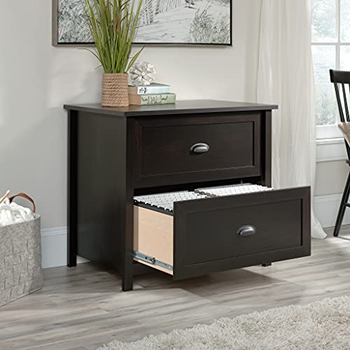 Sauder County Line Lateral File, L: 33.39" x W: 21.97" x H: 30.04", Estate Black Finish