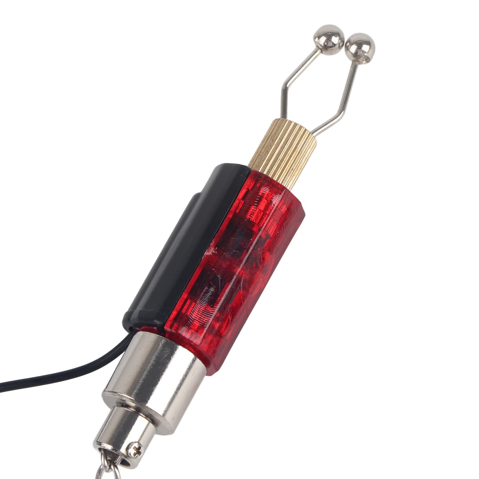 Yeuipea Fishing Tackle Fishing Bite Indicators,Fish Bite Alarm LED Illuminated Indicators Chain Hanger Fishing Tool Tackle Accessory(Red)
