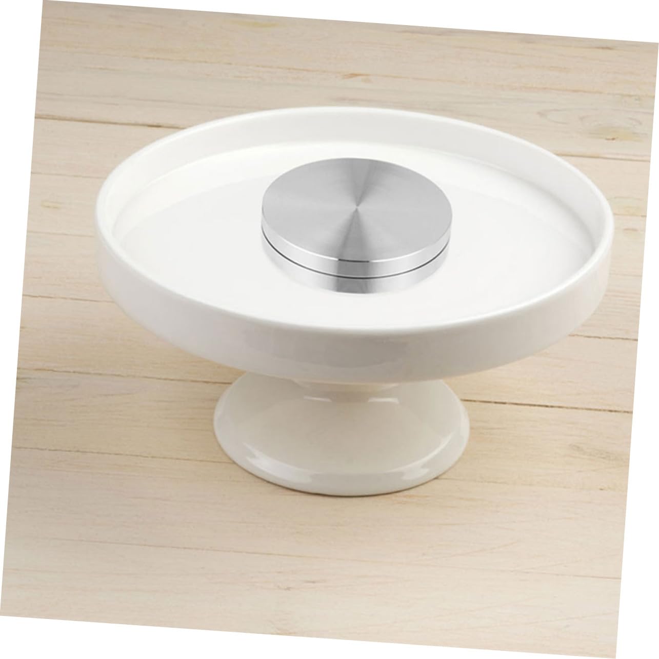 SHOWERORO 2pcs Turntable Base Decorative Trays Lazy Susan Bearing Metal Stand Round Tray Aluminium Alloy Swivel Base Tools Cake Turntable Dessert Aluminum Alloy Tv Cabinet to Rotate Wedding