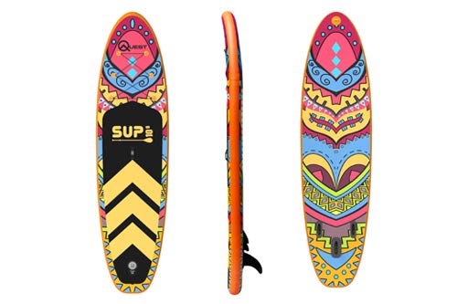 SCSK8 Super Deluxe Inflatable SUP Board (Doodle Design),Yellow,11 ft. x 32" x 4.75",QT-SUP11T