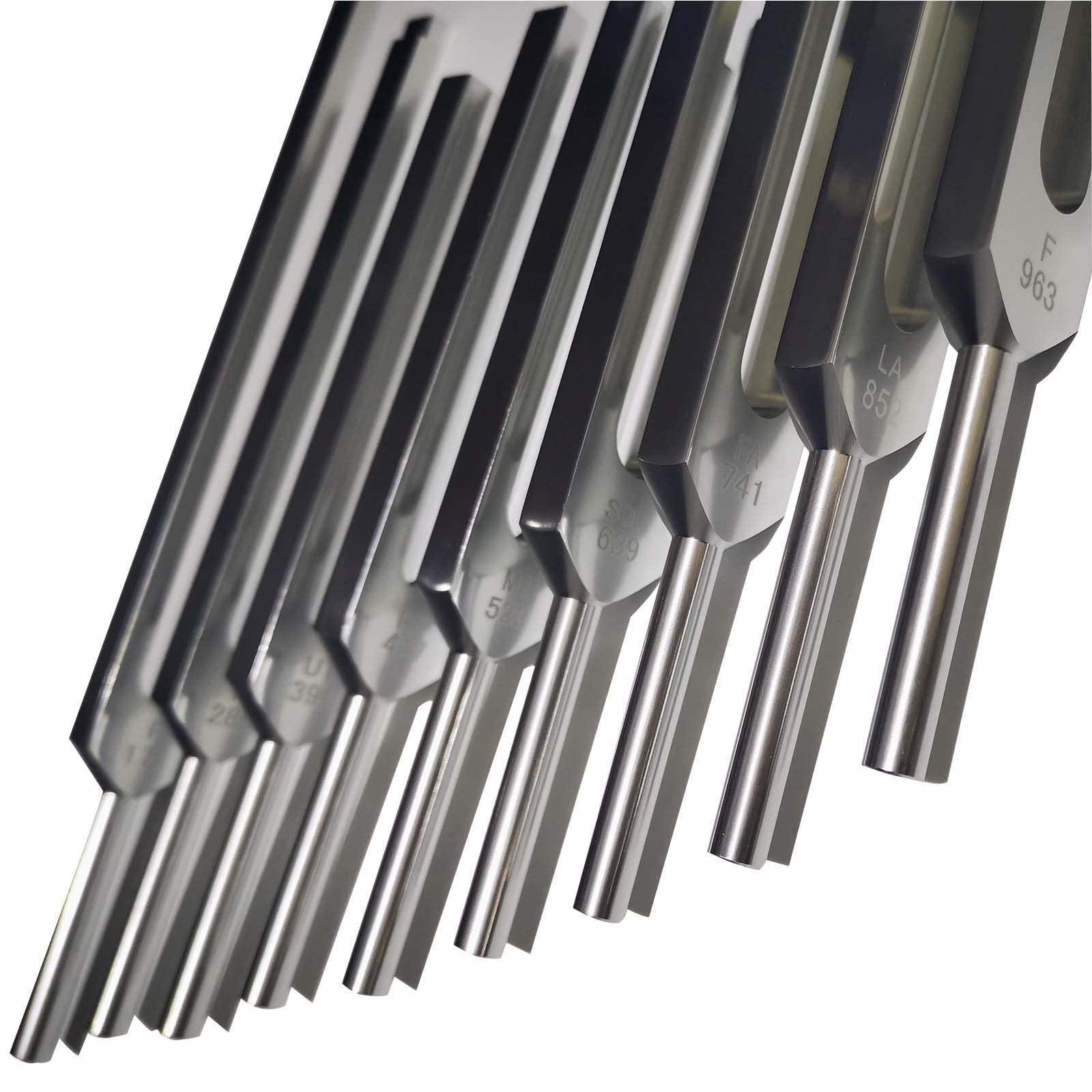 Solfeggio Tuning Fork Set - 9 Tuning Forks - Perfect for DNA Healing, Chakra, Sound Therapy, Spiritual (Gift box packing.)