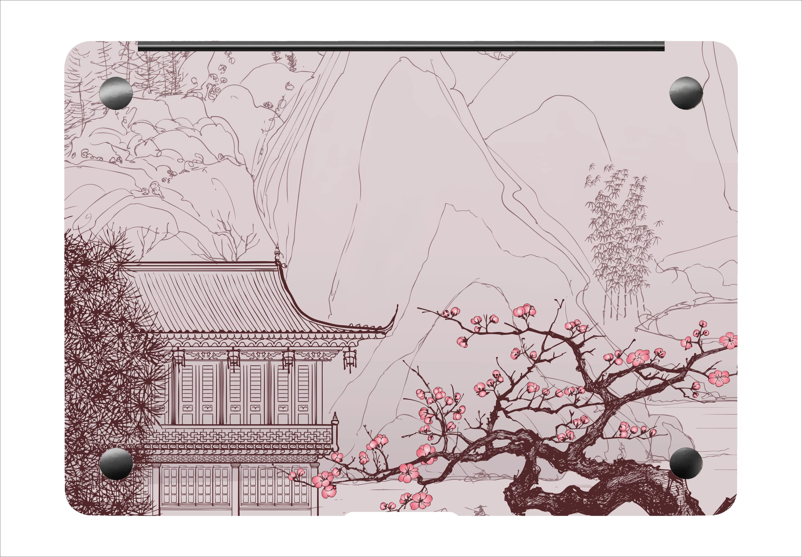 Nekoty Textured Laptop Skins compatible with MacBooks Pro 16" 14" 13" Air 13" 2019-2022 - Japanese Temple