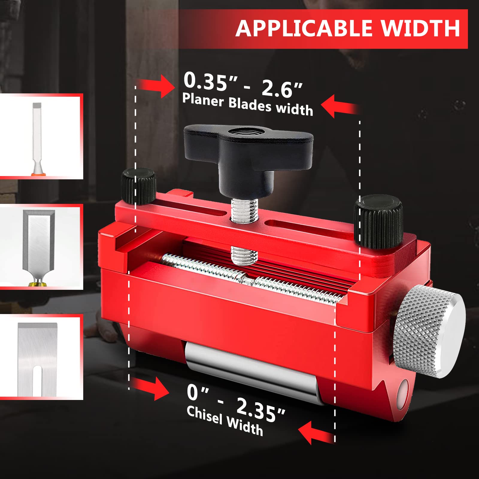 Premium Honing Guide for Chisels and Planes - Chisel Sharpening Jig with Top Reinforcement Design - Aluminum Alloy Wood Chisel Sharpening Kit
