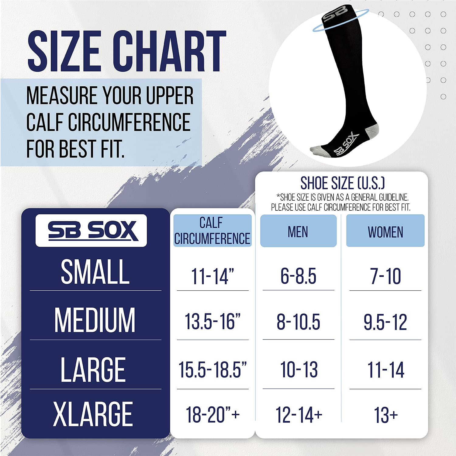 SB SOX Compression Socks (20-30mmHg) for Men & Women β Best Compression Socks for All Day Wear, Better Blood Flow, Swelling! (Large, Purple/White)