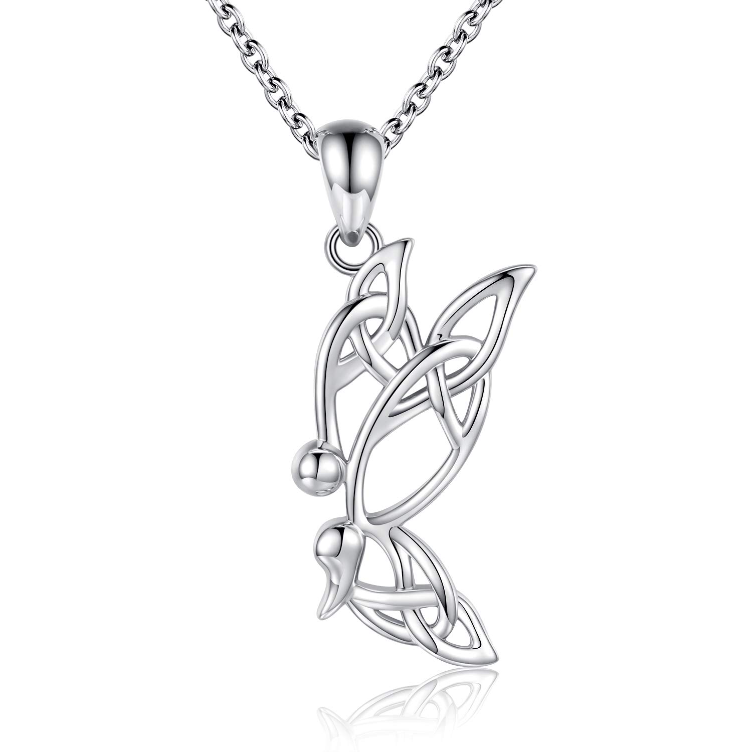 Semicolon Butterfly Necklace Survivor Encouragement Story Isnt Over Yet Struggle Depression Inspired Necklace 925 Silver Pendant Jewelry Gift for Women (Silver)