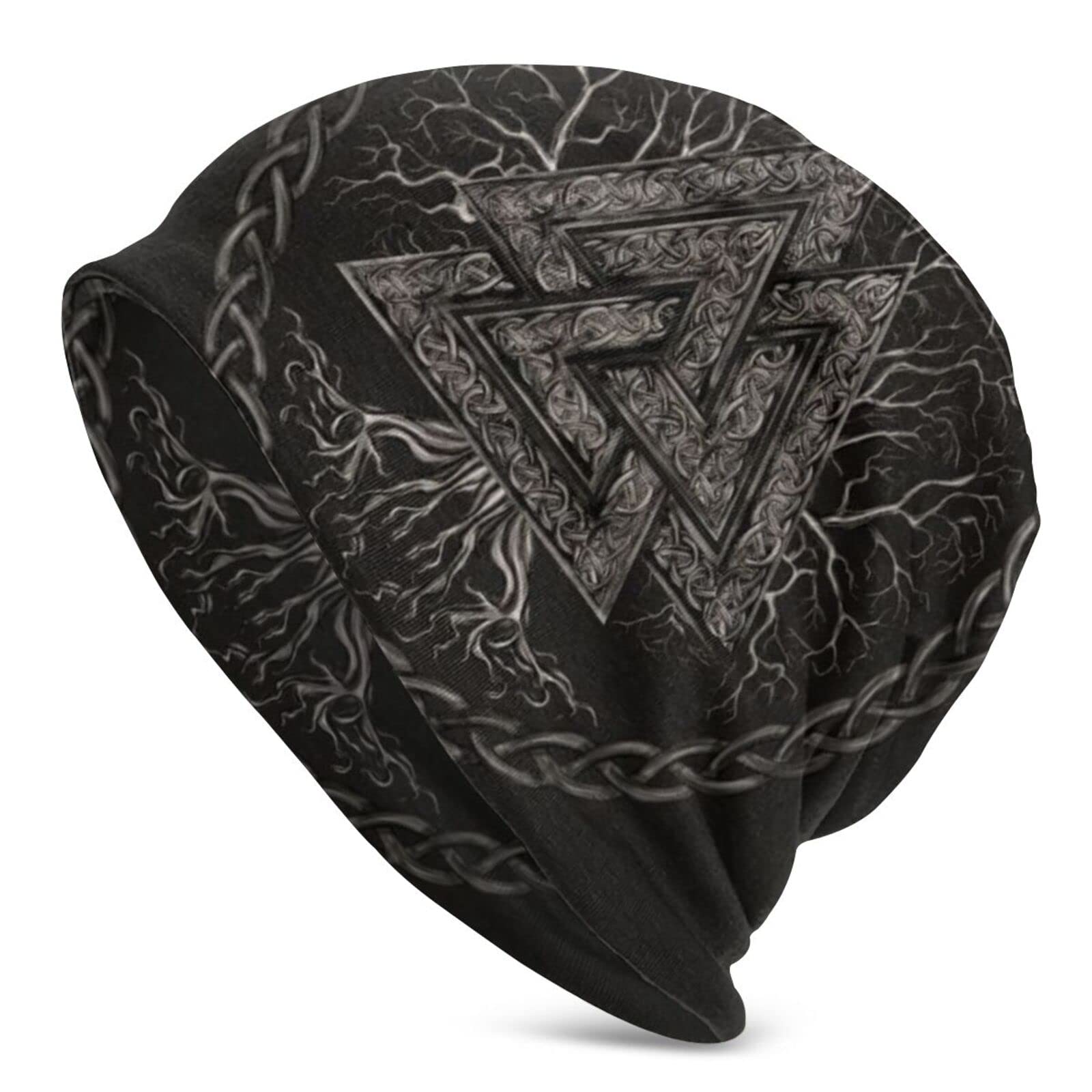 Vikings Beanie Hat Cap Winter Softknit Stocking Cap Slouchy Headwear for Men and Women