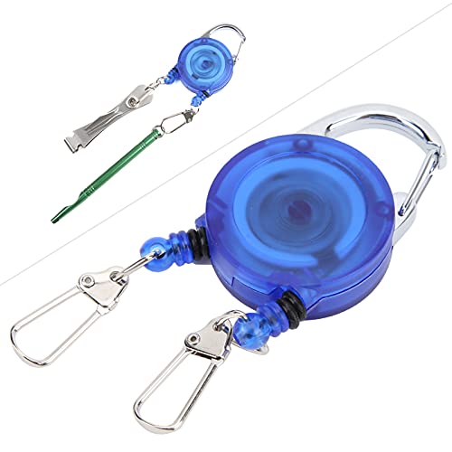 Yeuipea Fishing Wire Retractor,Fly Fishing Double Retractor Retractable Nylon Wire Tool Retractor Clip Anglers Tool