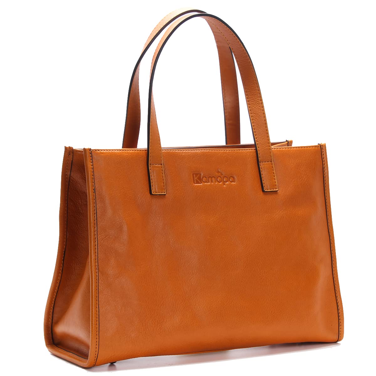 Women's Leather Handbags Shoulder Tote Organizer Top Handles Crossbody Bag Satchel Designer Purse (Brown)