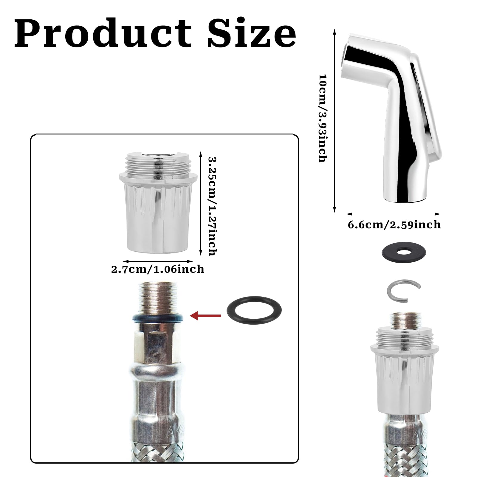 Sink Sprayer Head, Sprayer for Kitchen Sink Side Spray Head Faucet Sprayer Head Replacement Sink Sprayer Attachment Pull Out Kitchen Sink Faucet Sprayer Head