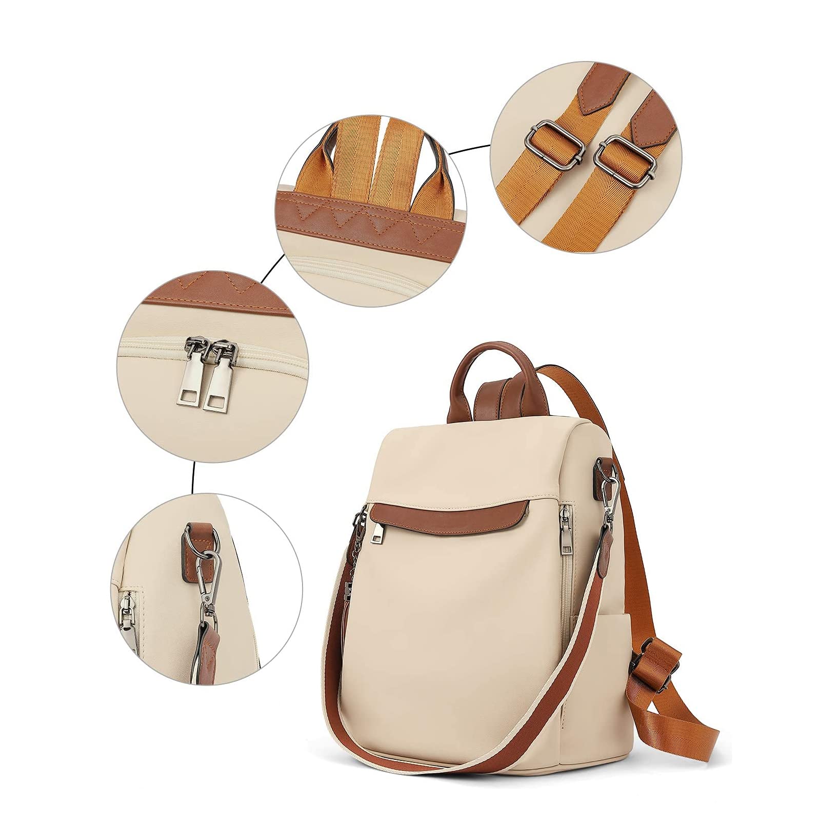 Telena Travel Backpack Purse for Women, Convertible Backpack Purse for Women, Ladies Shoulder Backpack Bags