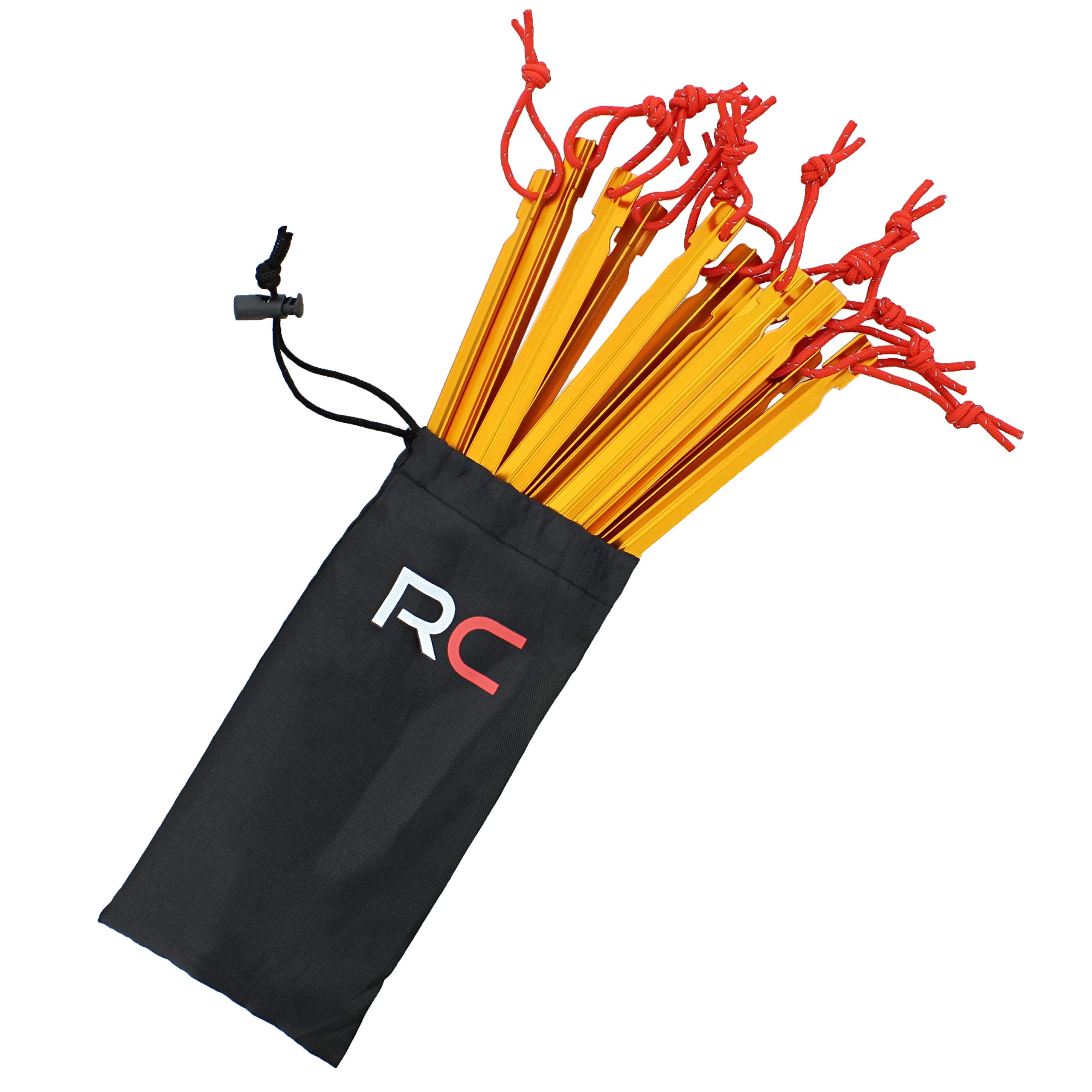 Redneck Convent RC Aluminum Tent Stakes 12pc kit - 6in Y-Style Metal Tent Stakes Ground Tarp Stakes Tent Spikes Camping Nails