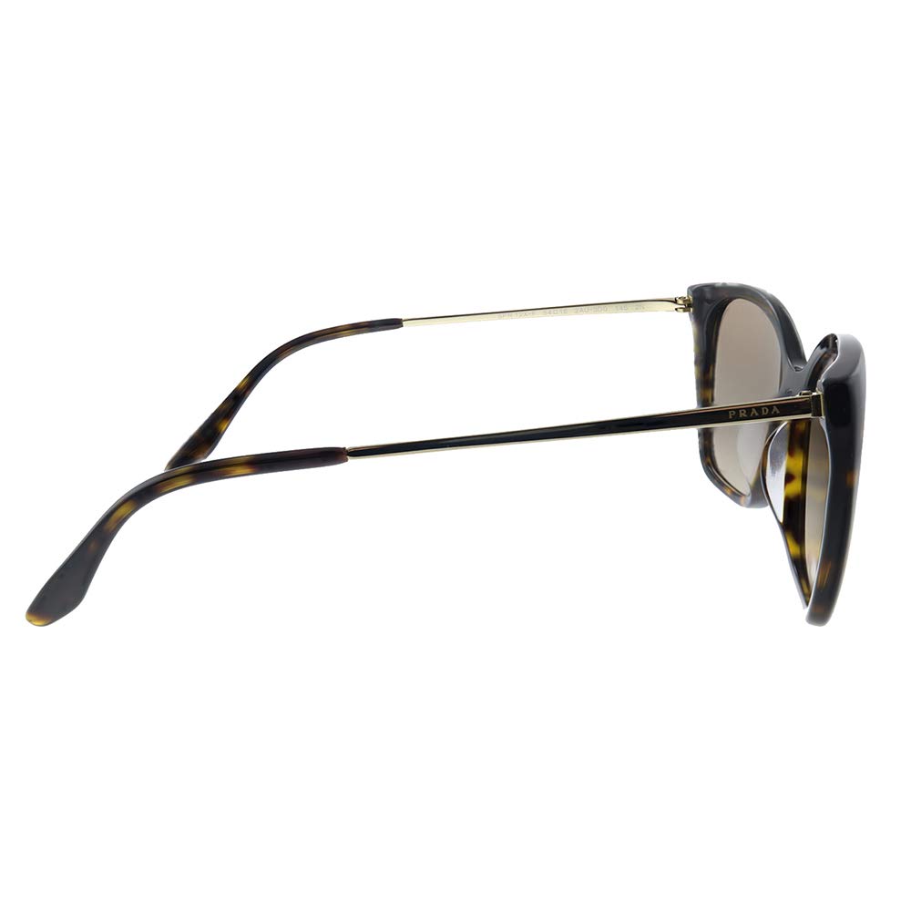 Prada PR 12XS 2AU3D0 Havana Plastic Cat-Eye Sunglasses Brown Gradient Lens